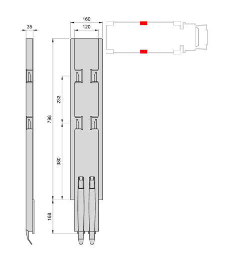 80cm Kinnegrip K5 Sidestolpe M/2 Port – MoRek AS