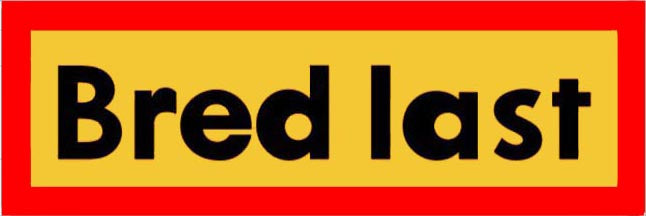 Skilt Bred last 900x300mm Magnet Gul bakgrunn – MoRek AS