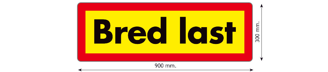 Skilt Bred last 900x300mm Alu Tekst begge sider – MoRek AS